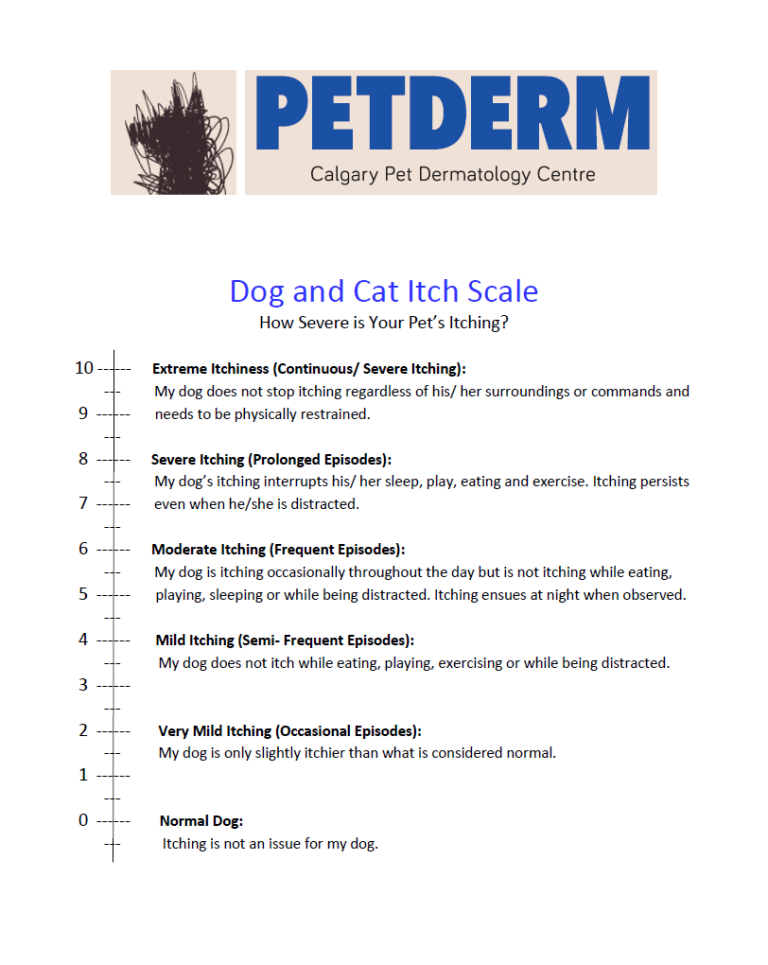PetDerm's Dog and Cat Itch Scale - Petderm